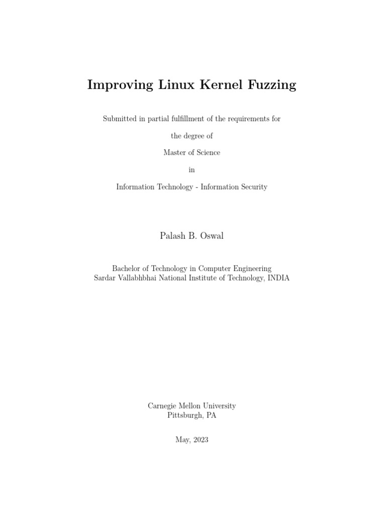 Improving Linux Kernel Fuzzing | PDF | Software Engineering | Computing