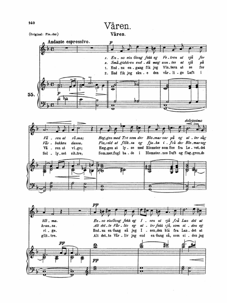 Våren Edvard Grieg | PDF