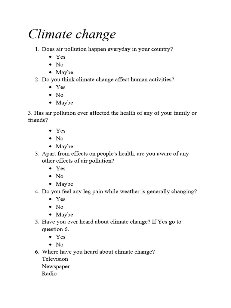 Climate Change | PDF
