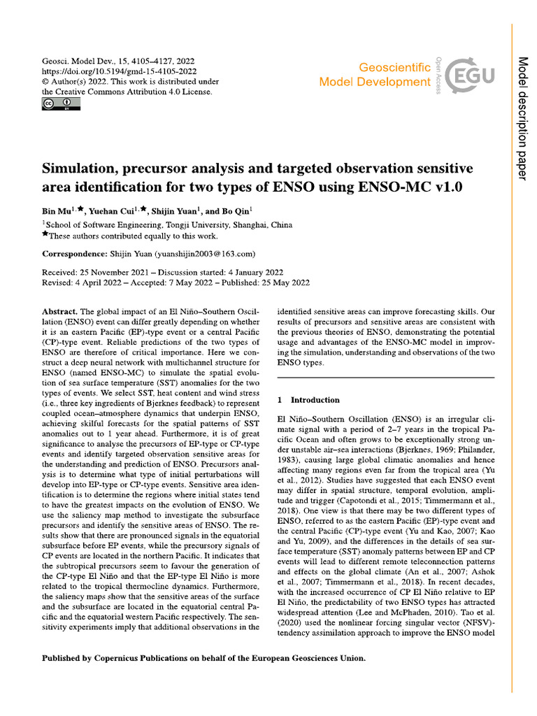 Simulation, Precursoranalysisandtargetedobservationsensitiveareaidentificationfortwotypesof ...