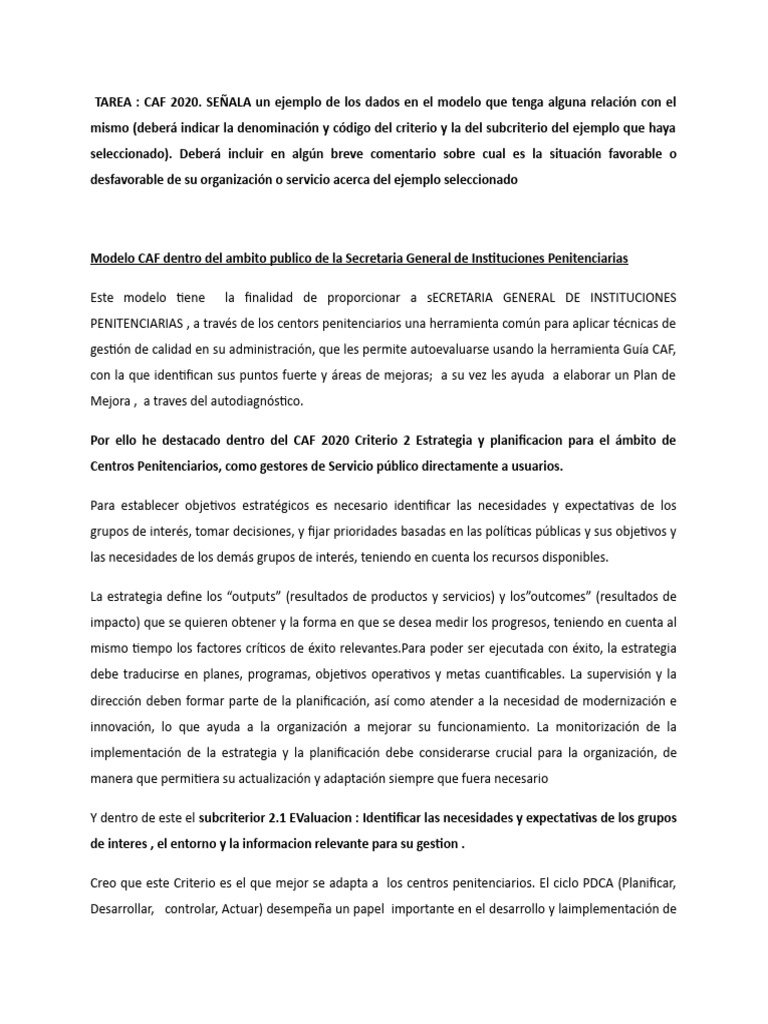 Caf 2020 | PDF | Planificación | Prisión