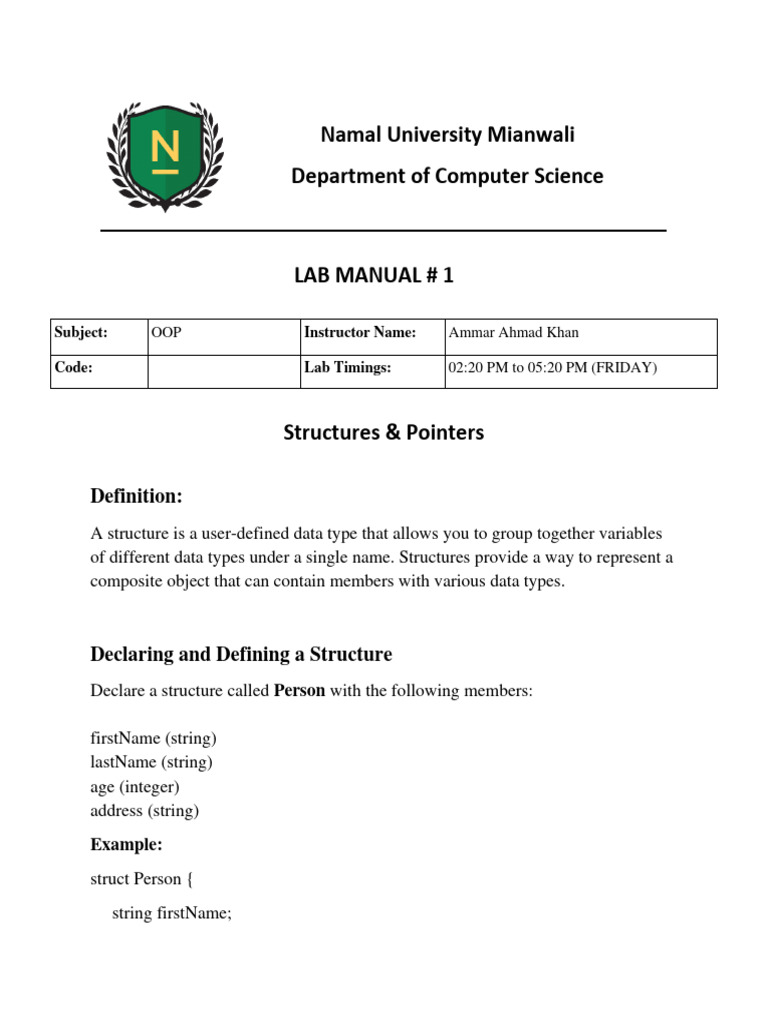 65e19d10d9463ooplab1 Download Free Pdf Pointer Computer Programming Integer Computer 