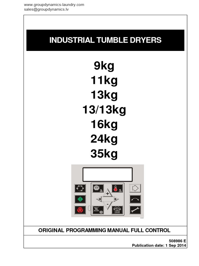 Primus Full Control Tumble Dryer Manual | PDF | Computer Program | Programming