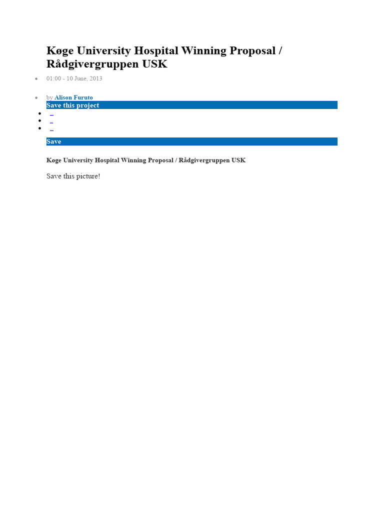 Køge University Hospital Winning Proposal | PDF | Hospital | Building