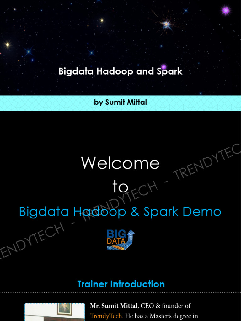 Bigdata Intro | Download Free PDF | Apache Hadoop | Apache Spark Bigdata Intro | Download Free PDF | Apache Hadoop | Apache Spark