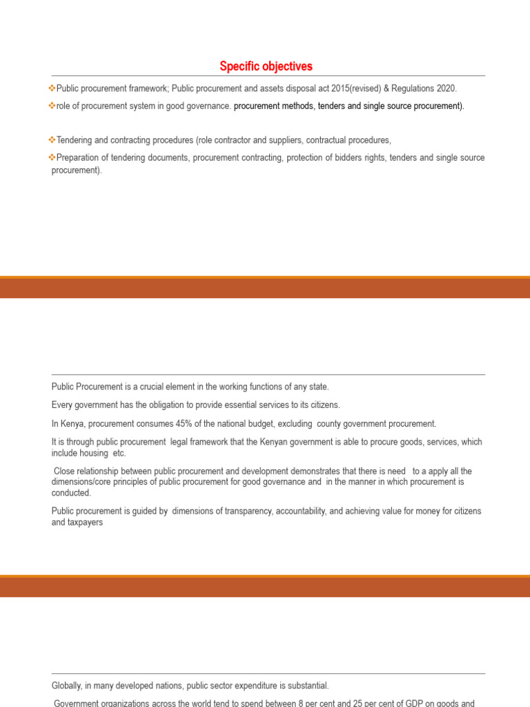 Kenya Public Procurement Framework 2020 | PDF | Economies | Business
