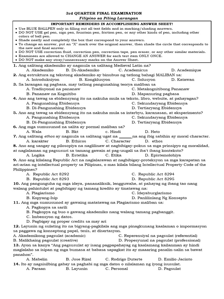FPL Exam Final | PDF