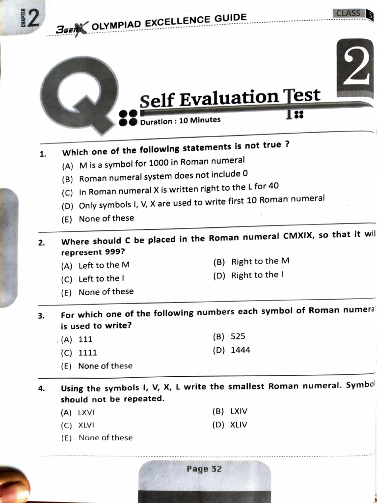 ROMAN NUMERALS CLASS-5 OLYMPIAD | Download Free PDF | Encodings | Lexicology