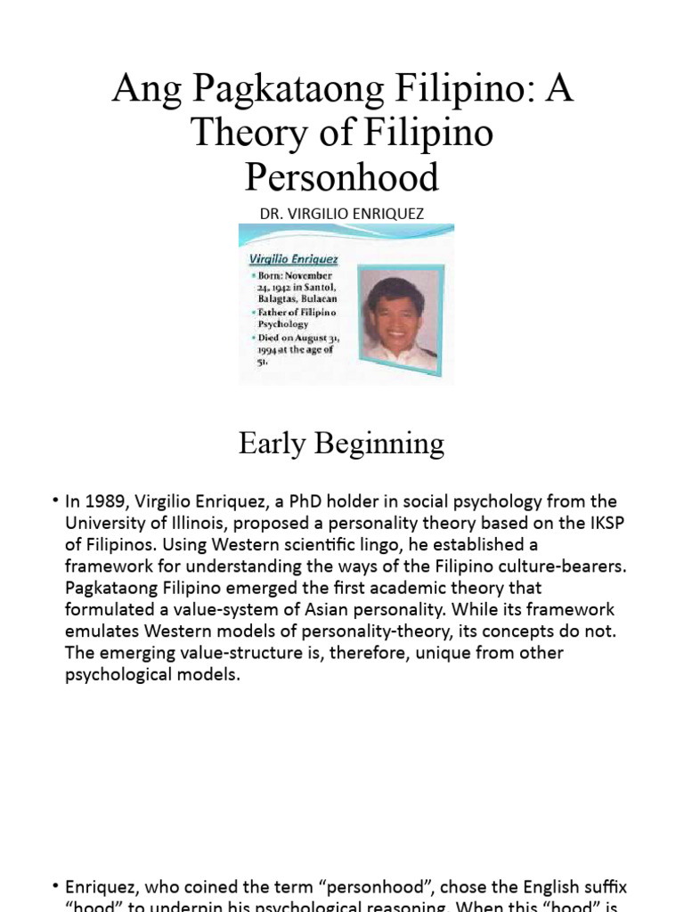 Filipino Personality 1 | PDF | Self | Behavioural Sciences