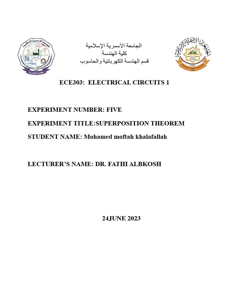 Ece303: Electrical Circuits 1 | PDF | Electrical Network | Voltage