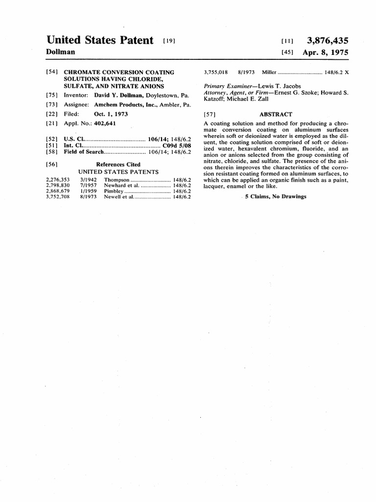 Chromate Conversion Coating | PDF | Salt (Chemistry) | Acid