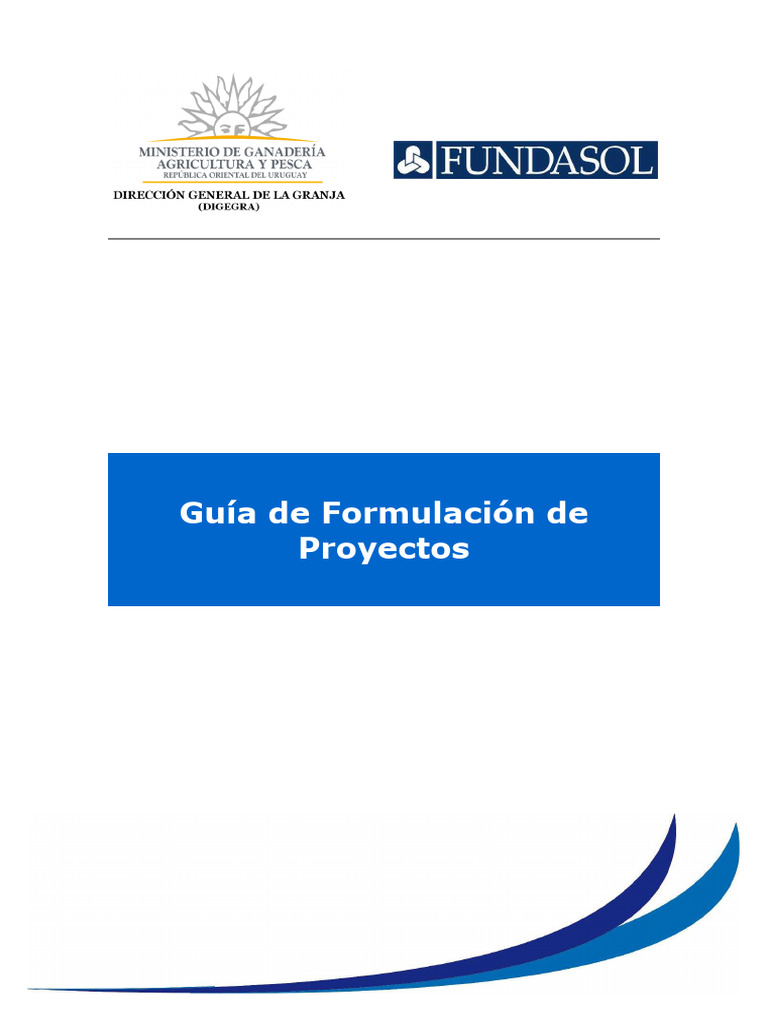 Guía para Formular Proyectos | PDF | Mercado (economía) | Oferta (economía)