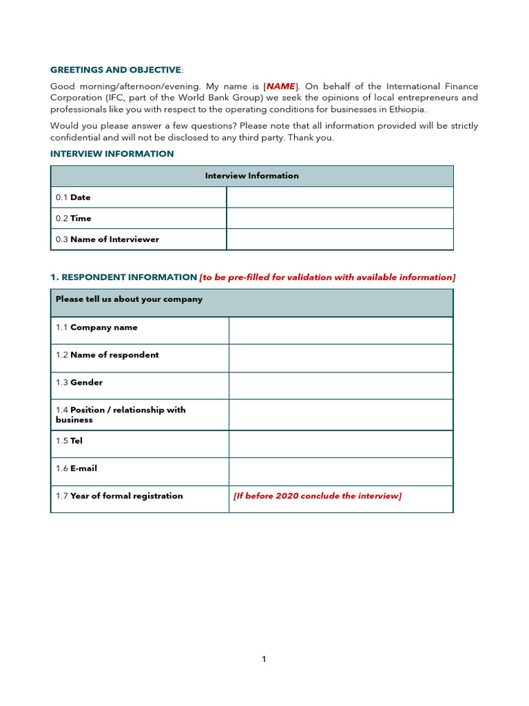 Questionnaire - Local Business Survey - Edited | PDF | Value Added Tax ...