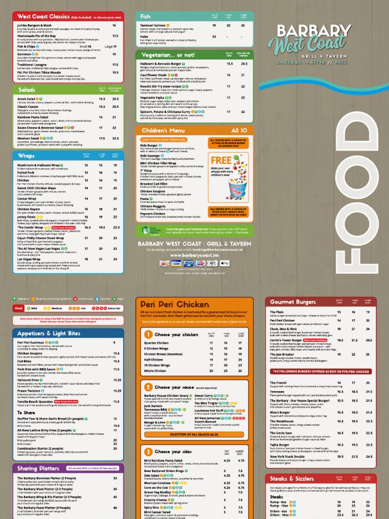Barbary West Coast 6pp Food Menu Apr24 Web | PDF