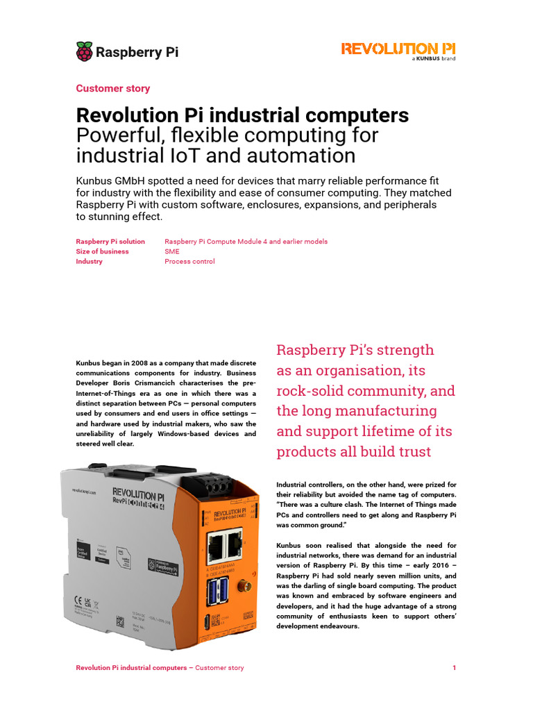 Kunbus GMBH Case Study 1 | PDF | Raspberry Pi | Computer Science