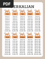 Colorful Cute Multiplication Table Math Poster | PDF