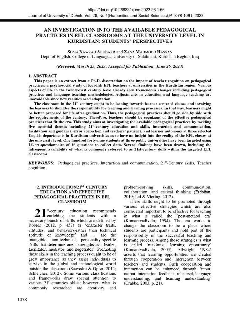 An Investigation Into The Available Peda | PDF | Learning | Teachers