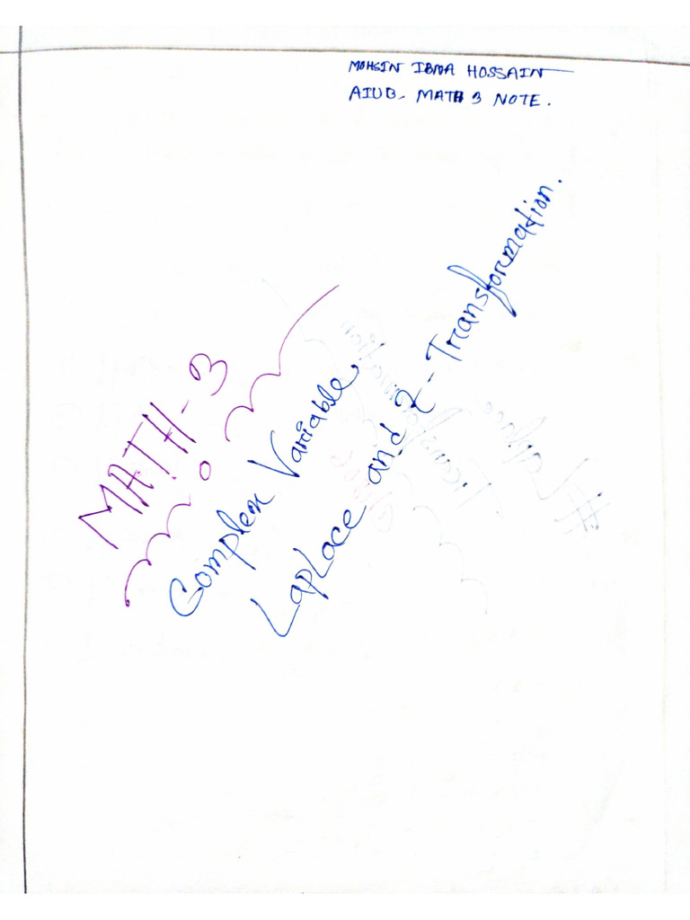 Math 3 Mid Term Notes (Complete) | PDF