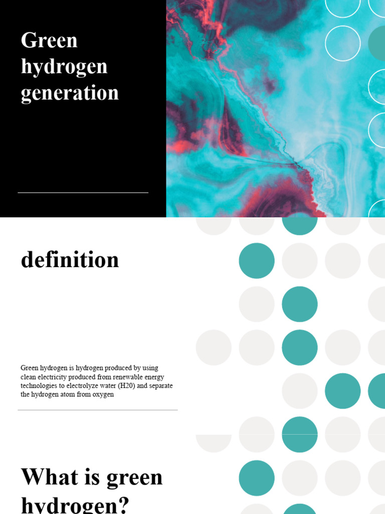 Green Hydrogen Generation Explained | PDF | Energy Storage | Hydrogen