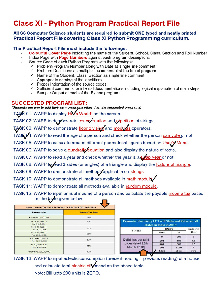 S6 CS List of Suggested Python Programs | PDF | Computer Program | Programming