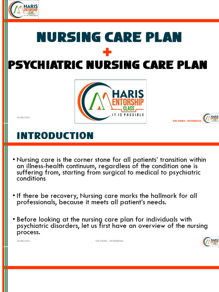 General Nursing Care Plan - Mental Health and Psychiatric Nursing | PDF ...
