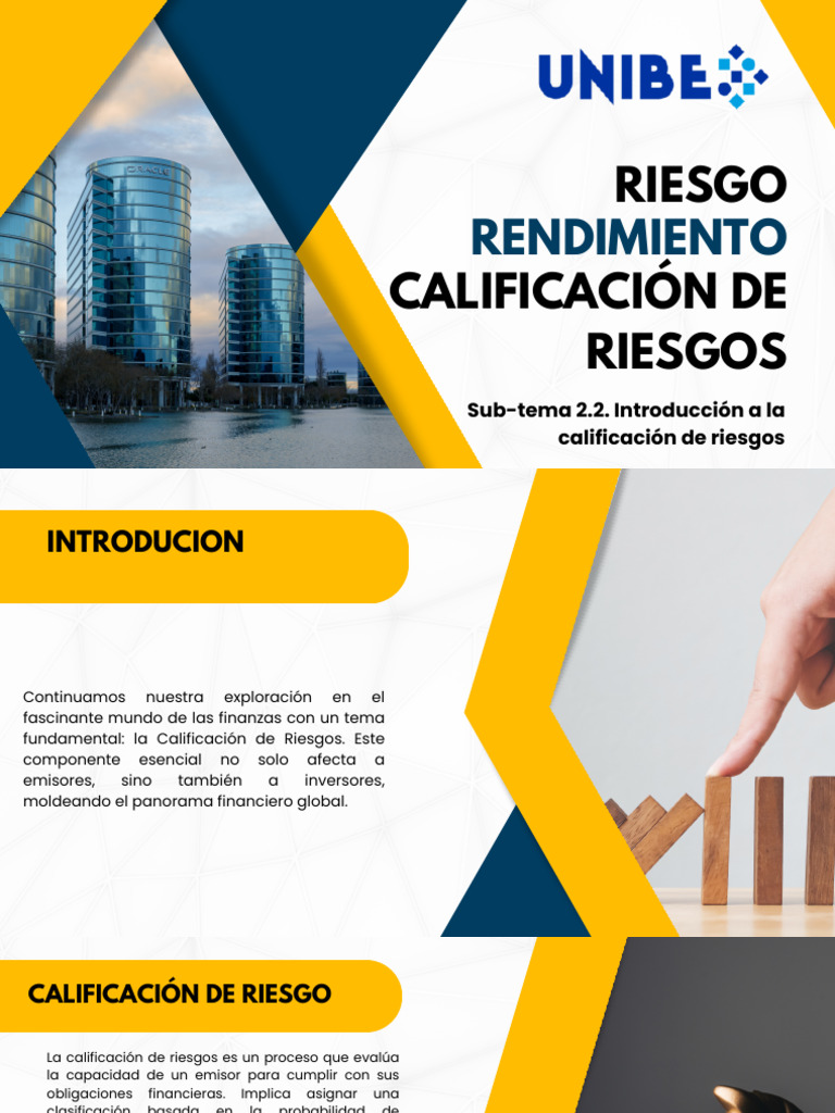 Tema 2 Riesgo, Rendimiento y Calificación de Riesgos Sub-Tema 2.2. Introducción A La ...