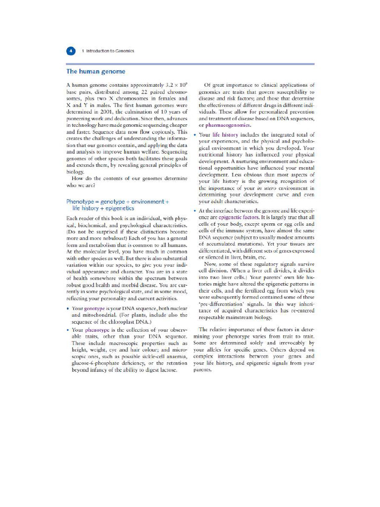 Introduction To Genomics | PDF