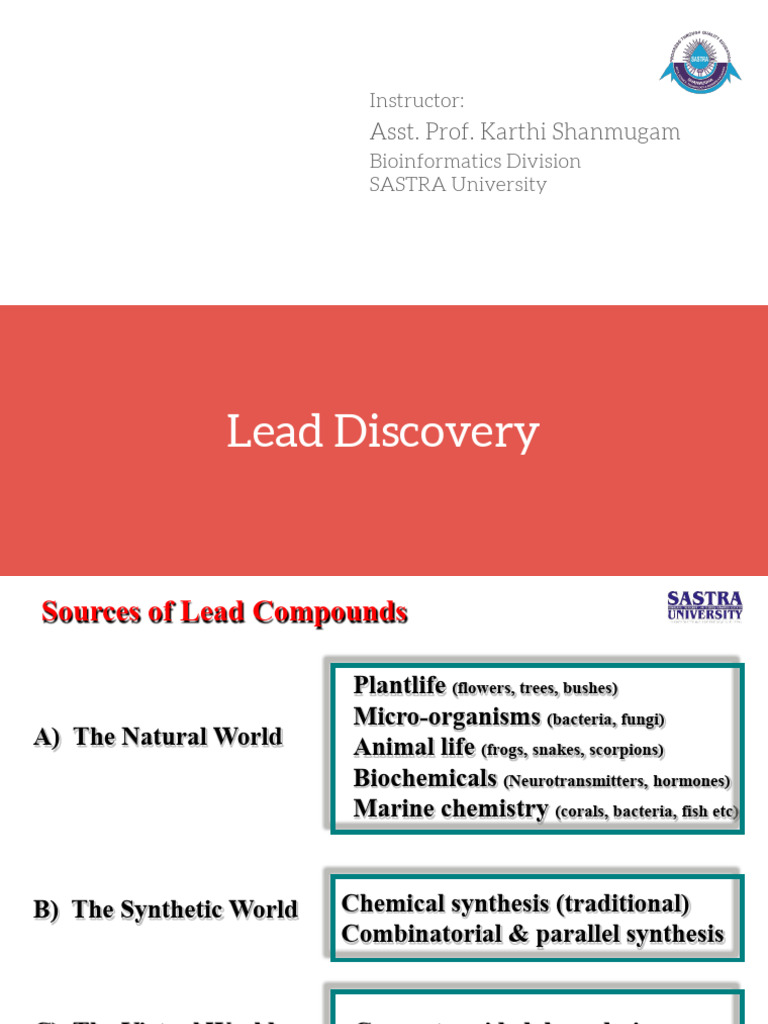 Lead Discovery | PDF | Organic Compounds | Drug Design