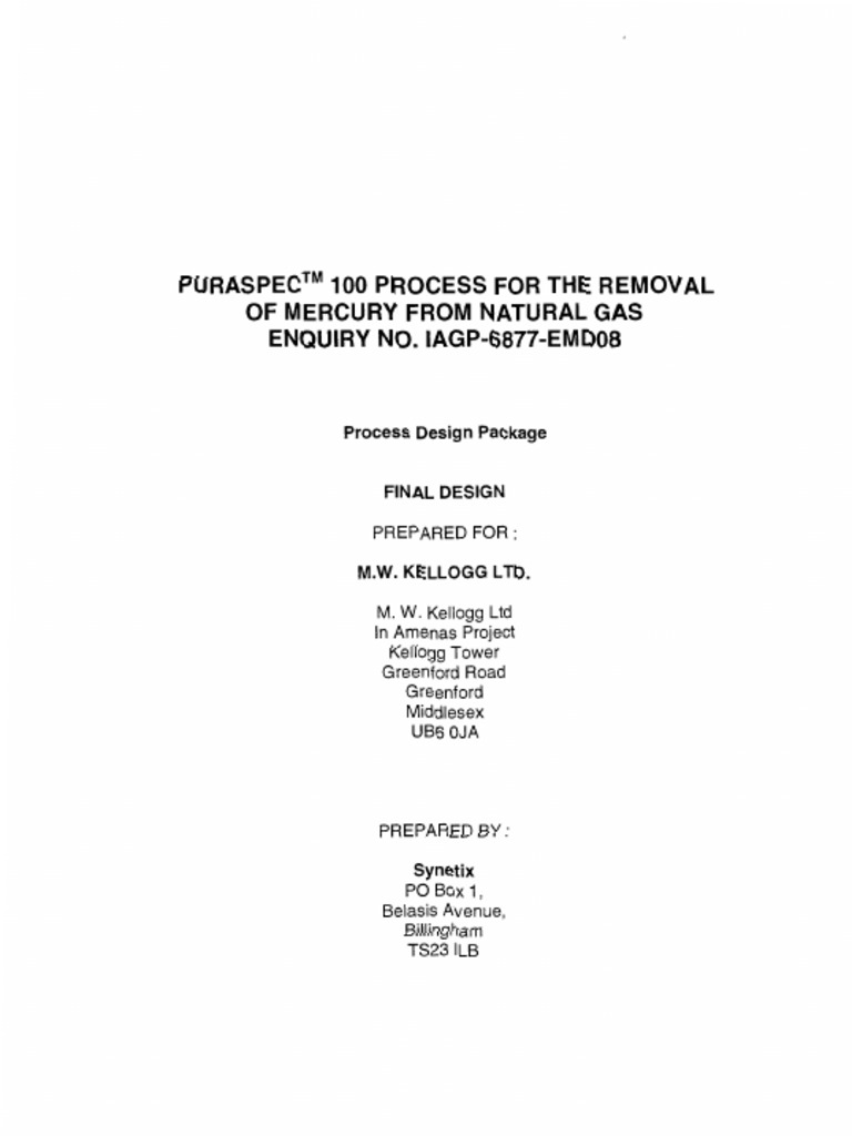 Puraspec For Mercury Removal | PDF