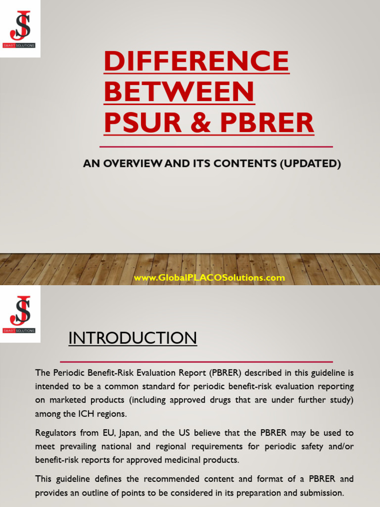 Psur vs Pbrer (Updated) | PDF | Pharmacovigilance | Risk