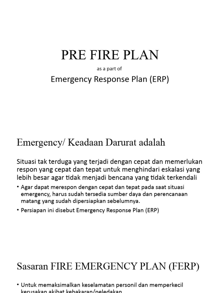 Pre Fire Plan | PDF