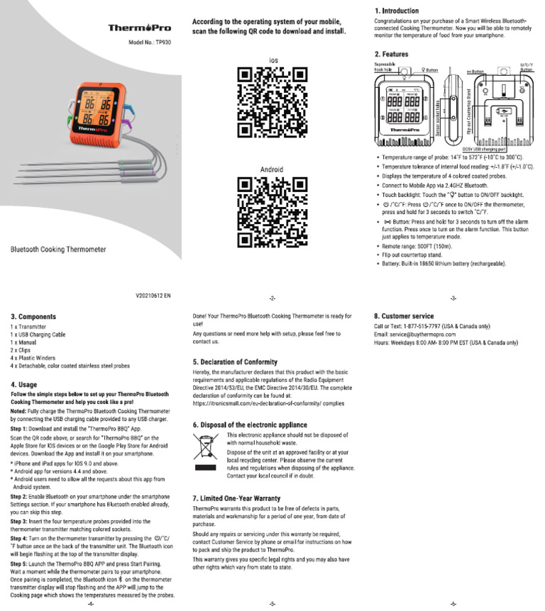 Thermopro EN TP930 | PDF