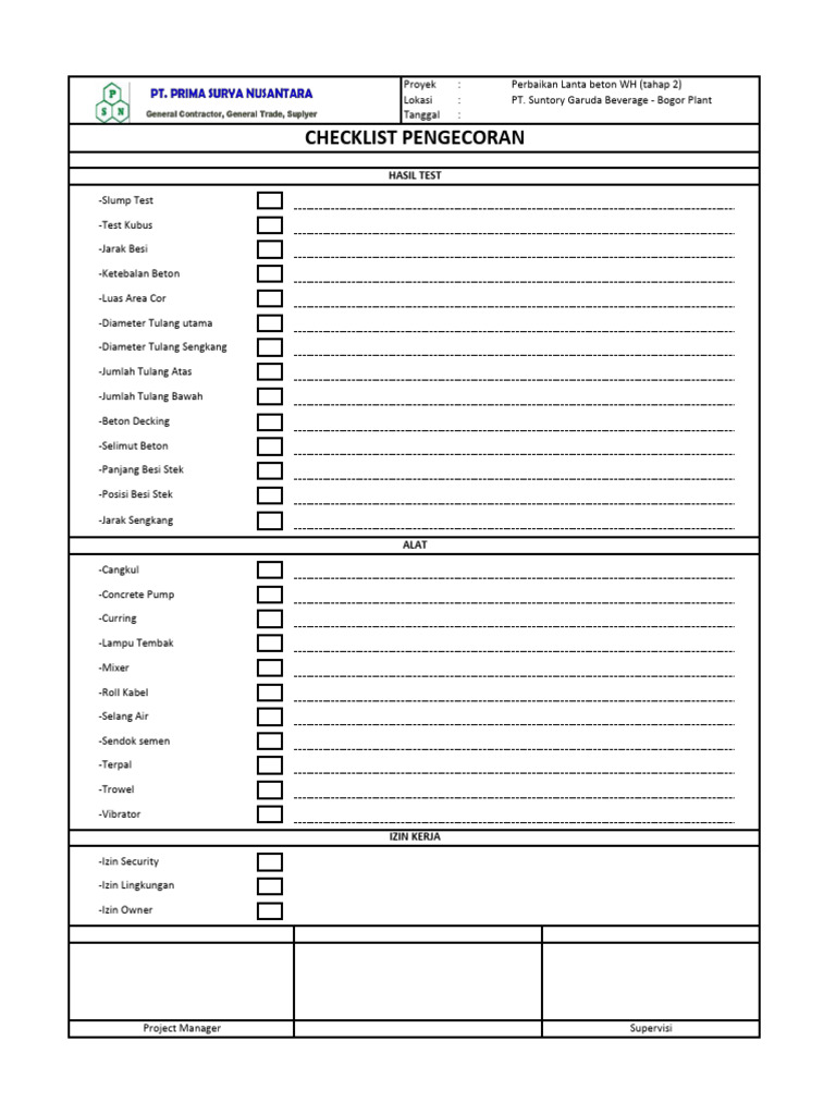 Form Ops Pengecoran | PDF | Sains & Matematika