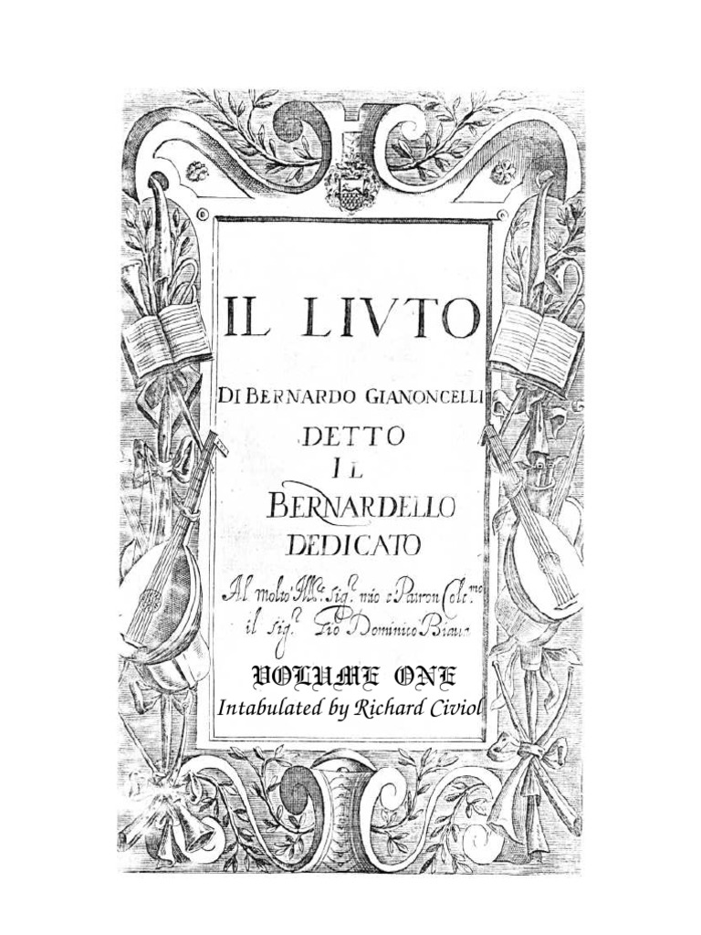 Gianoncelli Il Liuto Intavolatura | PDF