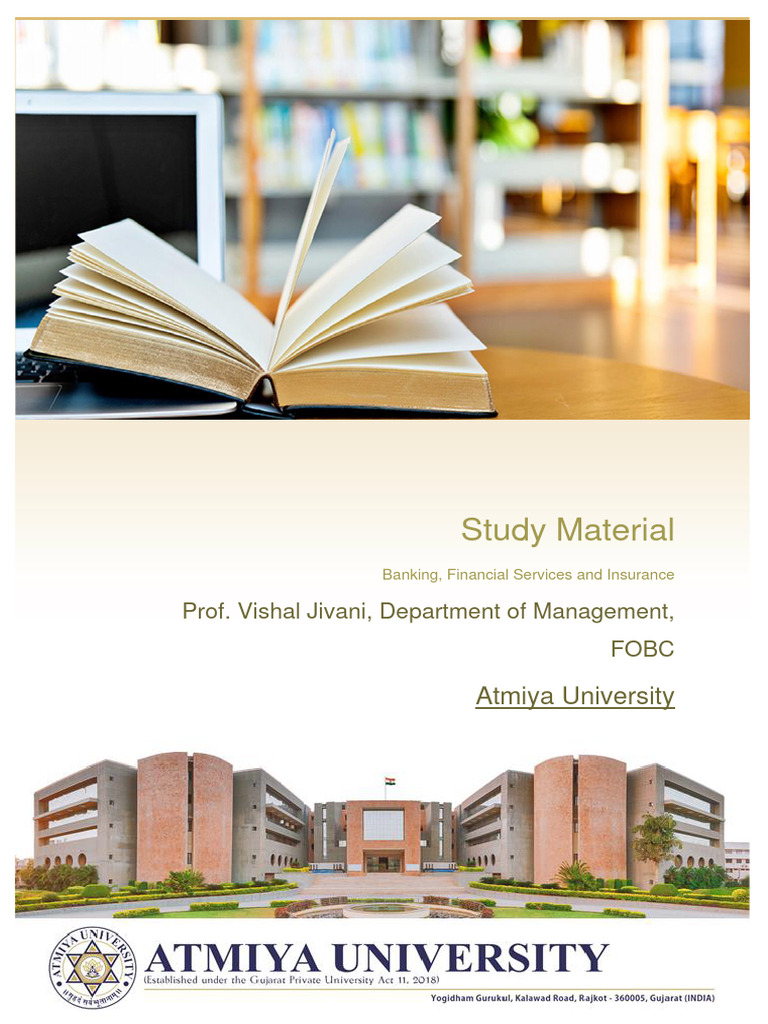 BFSI Unit 1 | PDF | Banks | Deposit Account