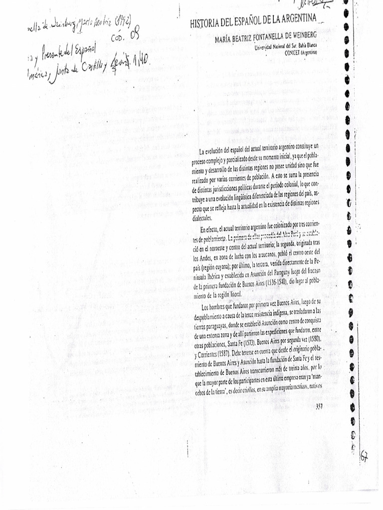 FONTANELLA DE WEINBERG, María Beatriz (1992) - Cap. Historia Del ...
