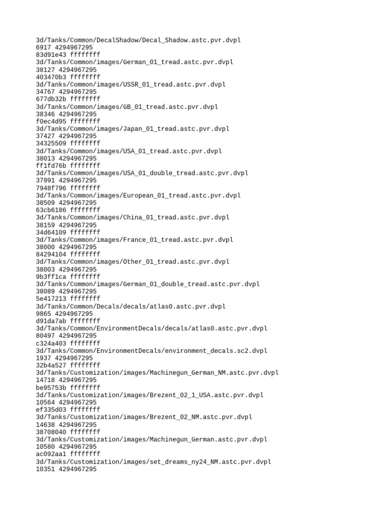 DVPL Files for Tank Customization | PDF | Computers | Technology ...