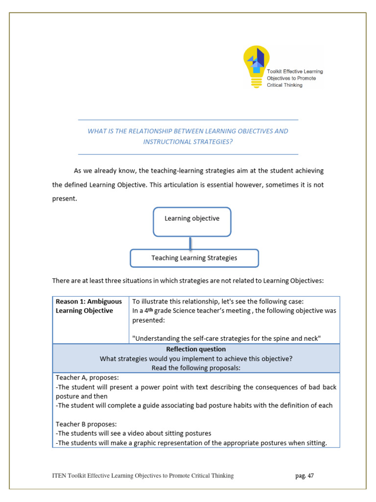 What Is The Relationship Between Learning Objectives and Instructional ...