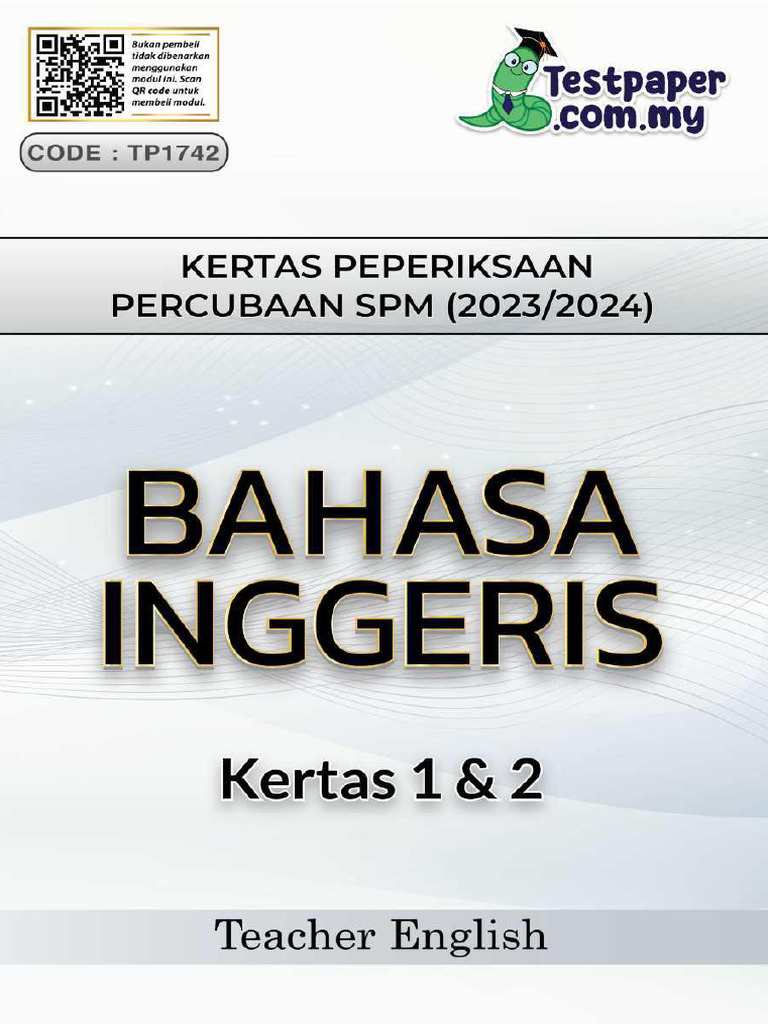 TP1742 - Kertas Peperiksaan Percubaan SPM Bahasa Inggeris 2023-20242 | PDF | Human Communication