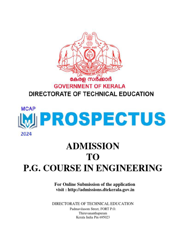 M Tech 2024 Prospectus | PDF