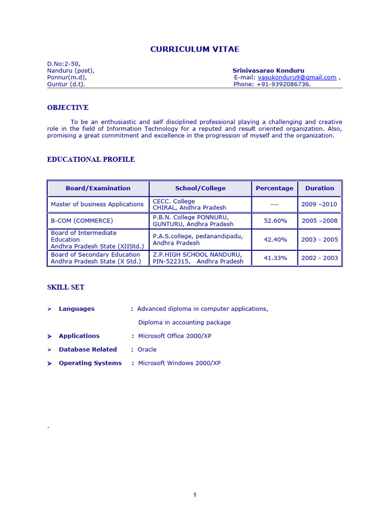 vasu resume | Download Free PDF | Software | Computing