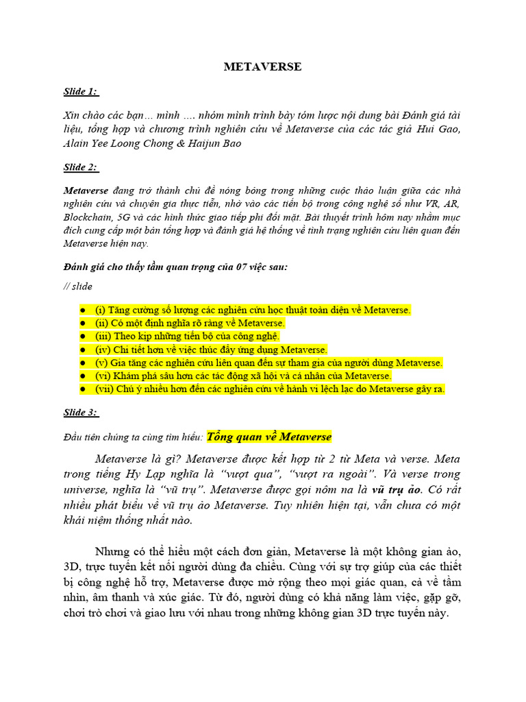 METAVERSE | PDF