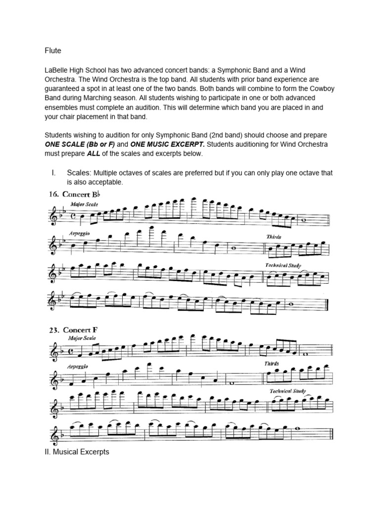 2024 Flute Audition Music | PDF | Language Arts & Discipline
