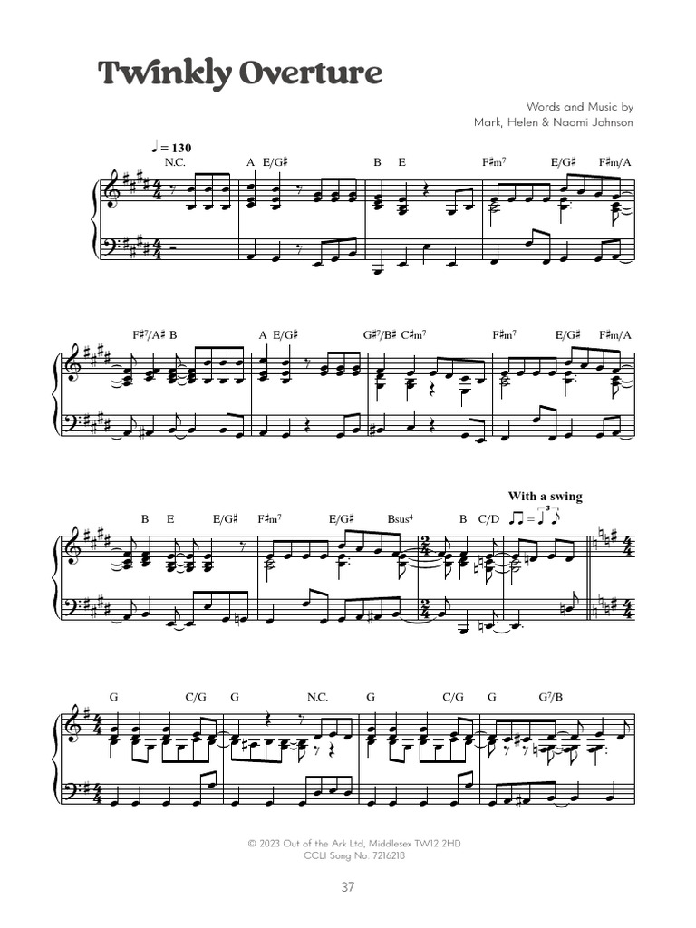 Twinkly Overture Score | PDF