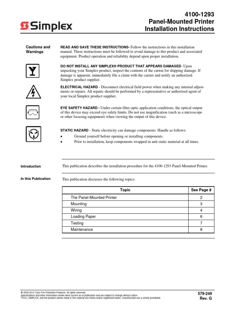 Panel-Mounted Printer | PDF | Printer (Computing) | Computer Engineering