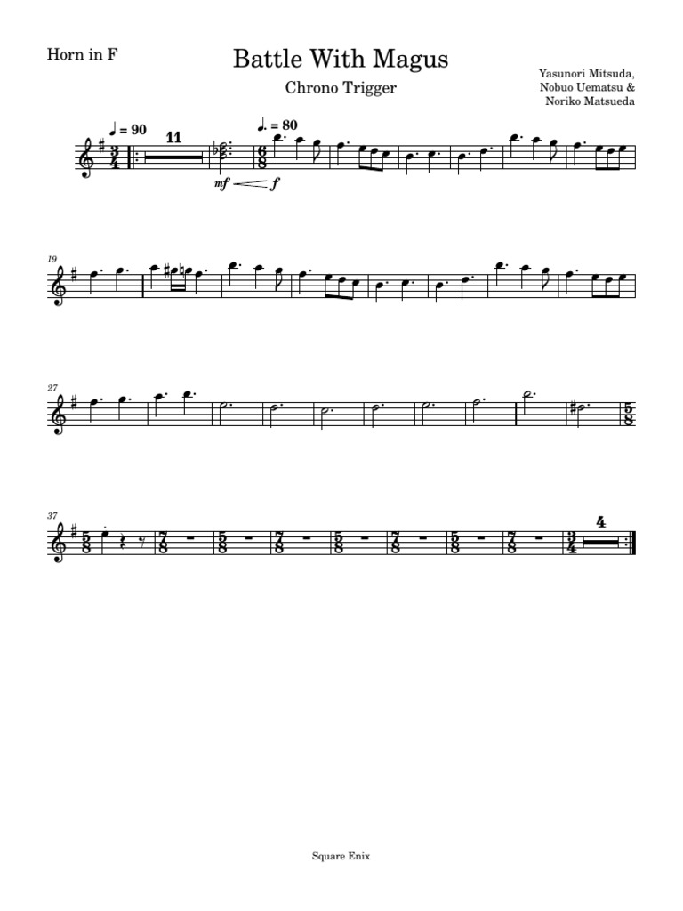 Battle With Magus-Horn - in - F | PDF