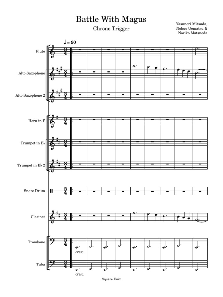 Battle With Magus | PDF | Musical Instruments | Square Enix Franchises