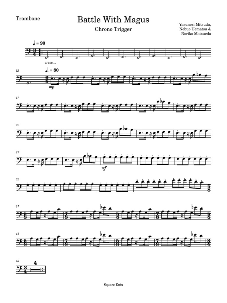 Battle With Magus-Trombone | PDF
