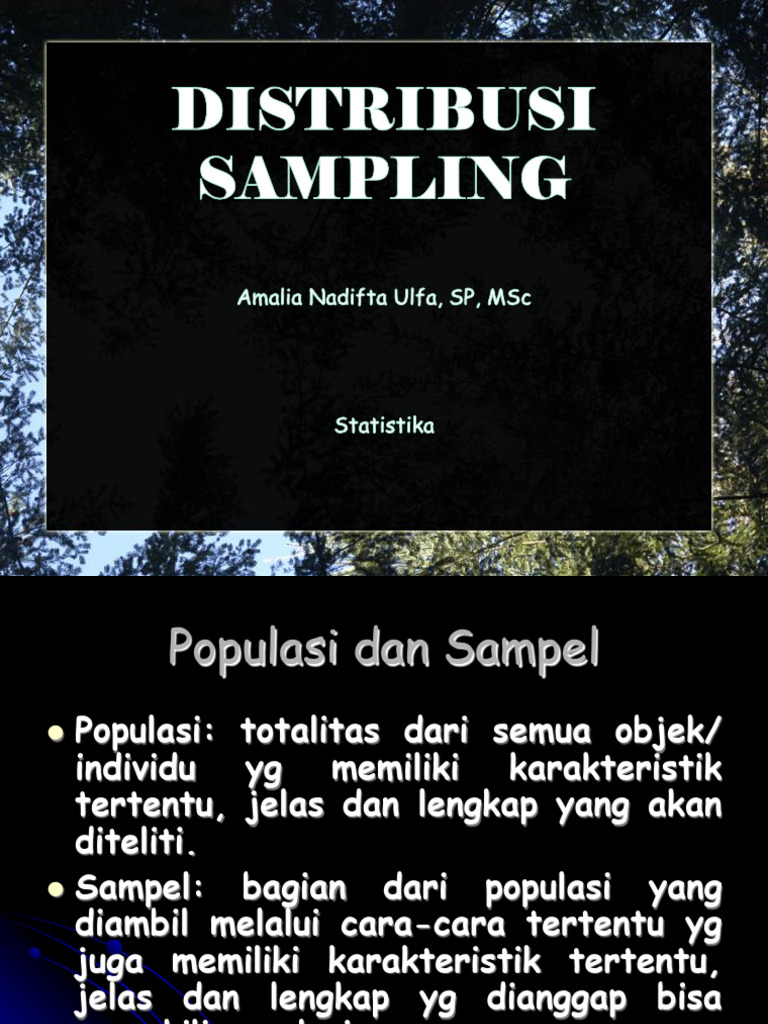 Materi Distribusi Sampling - Utk Dipelajari | PDF