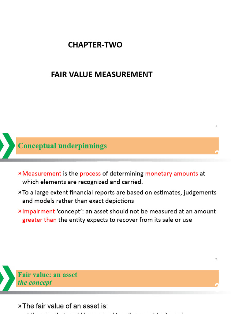 Fair Value Measurement Concepts Explained | PDF | Fair Value ...